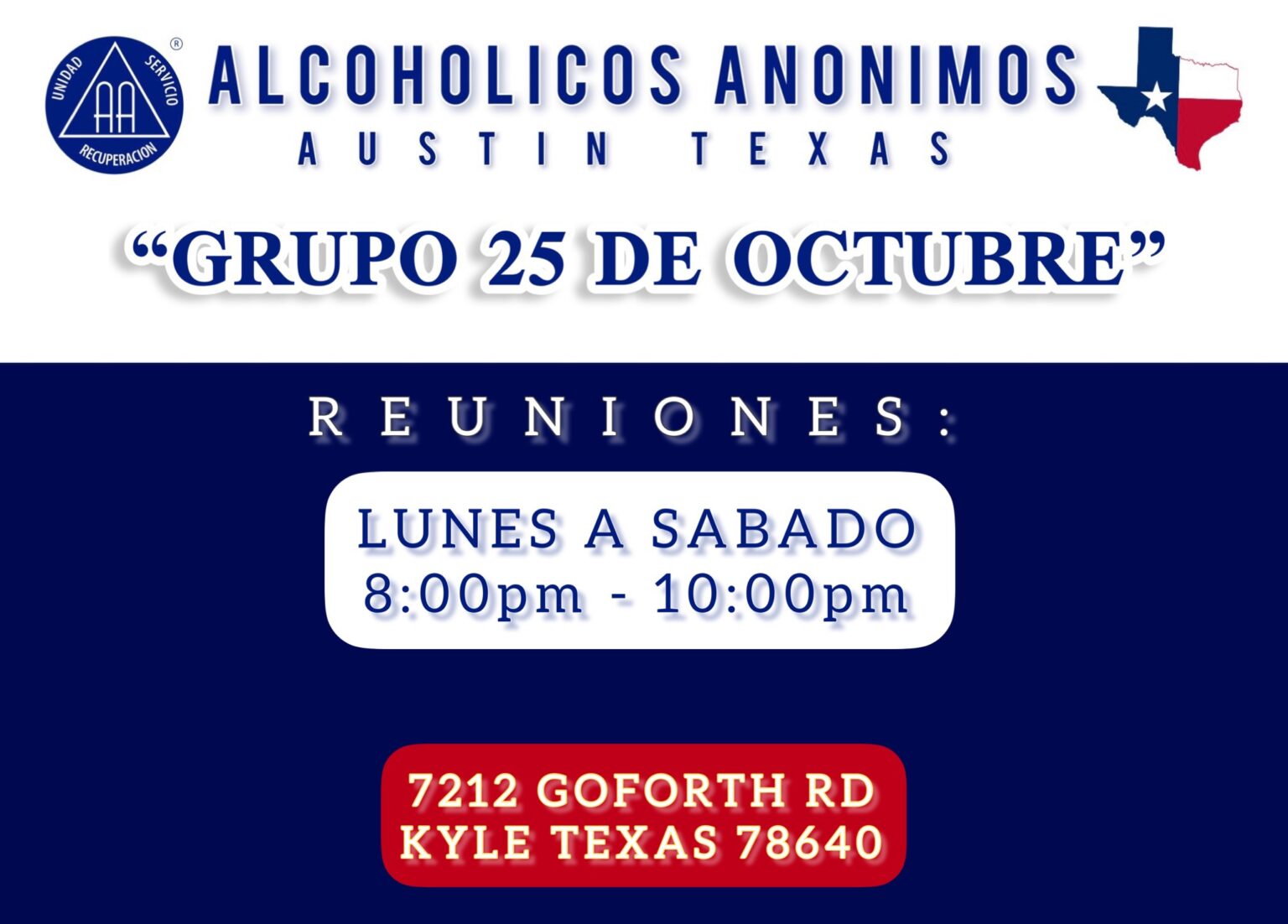 GRUPOS / REUNIONES – ALCOHOLICOS ANONIMOS ATX